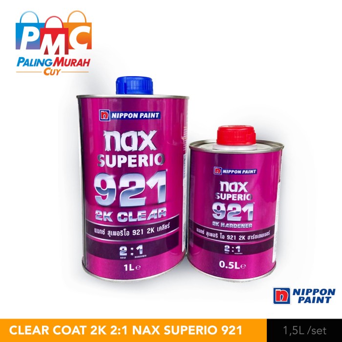 Jual Clear Coat / Pernish Nippon Paint Nax Superio 921 1,5L 2:1 | Shopee Indonesia