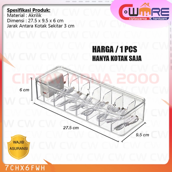 Jual Cable Storage Box Kotak Penyimpanan Kabel Organizer 8 Slot - BDB ...