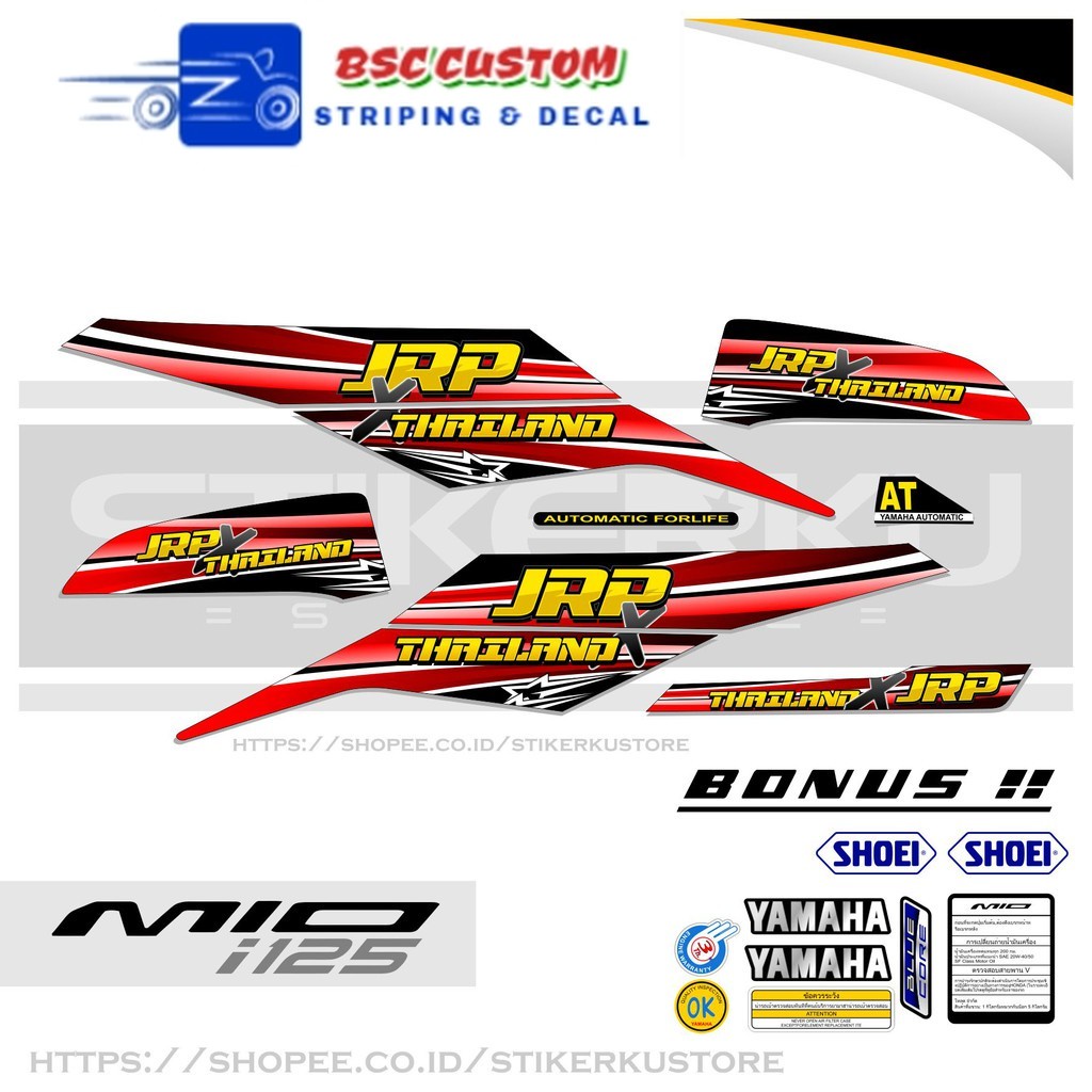 Jual MIO i 125 STOCK DECALS / STRIPING MIO M3 /Z / 125/ STIKER ...