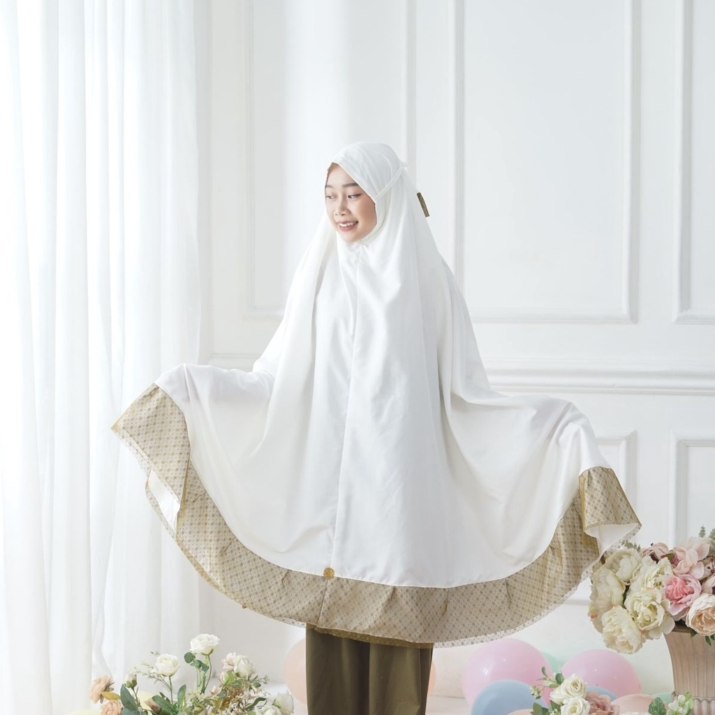 Jual Mukena Santri Polos - Maryam Series Putih Olive / Mukena ...