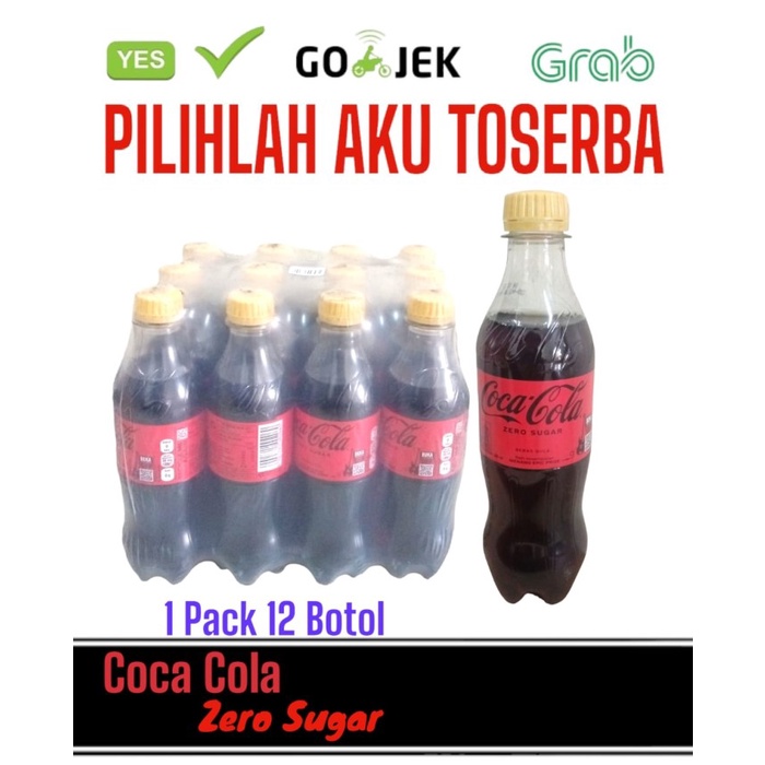 Jual Coca Cola ZERO SUGAR BOTOL PET 390 ml - ( HARGA 1 PACK ISI 12 ...