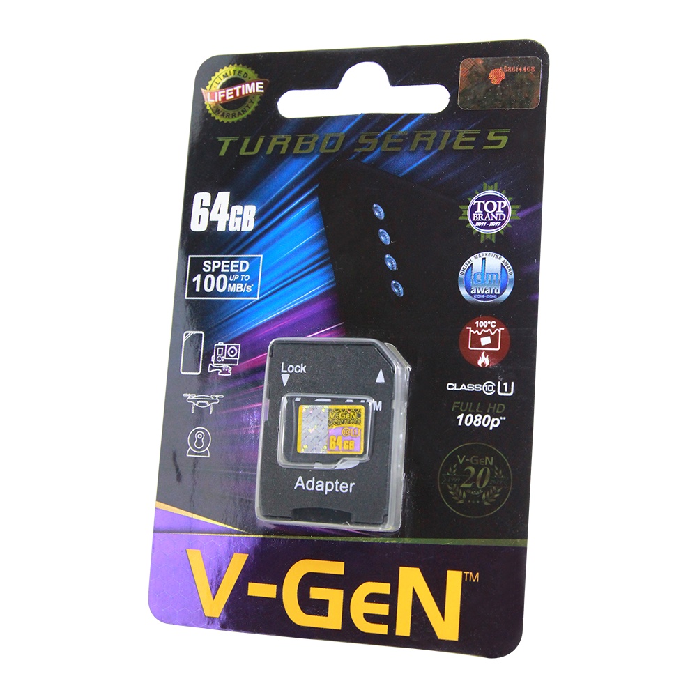 Jual MICRO SD 64GB TURBO (+ADAPTER) V-GEN | Shopee Indonesia