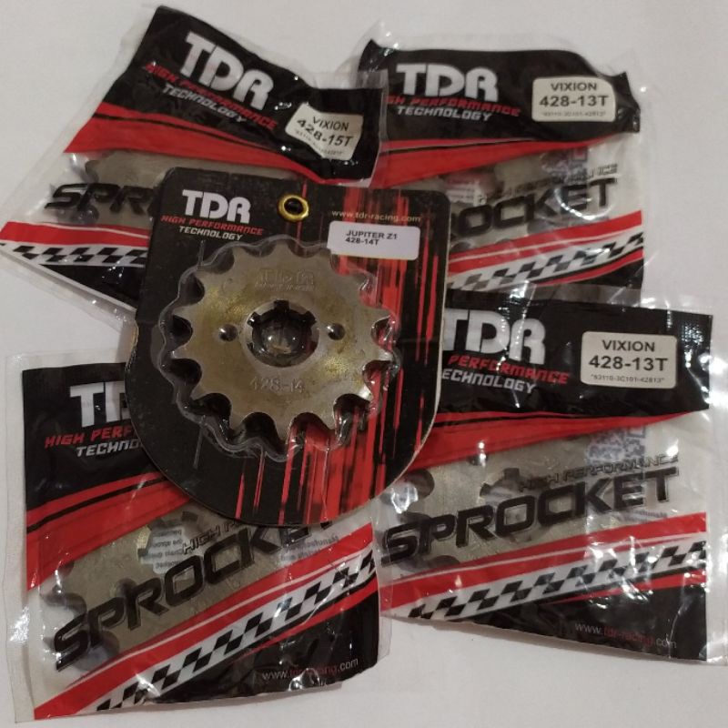 Jual Gear Set TDR Racing Depan belakang + Rantai Gold Vixion R15 Xabre ...
