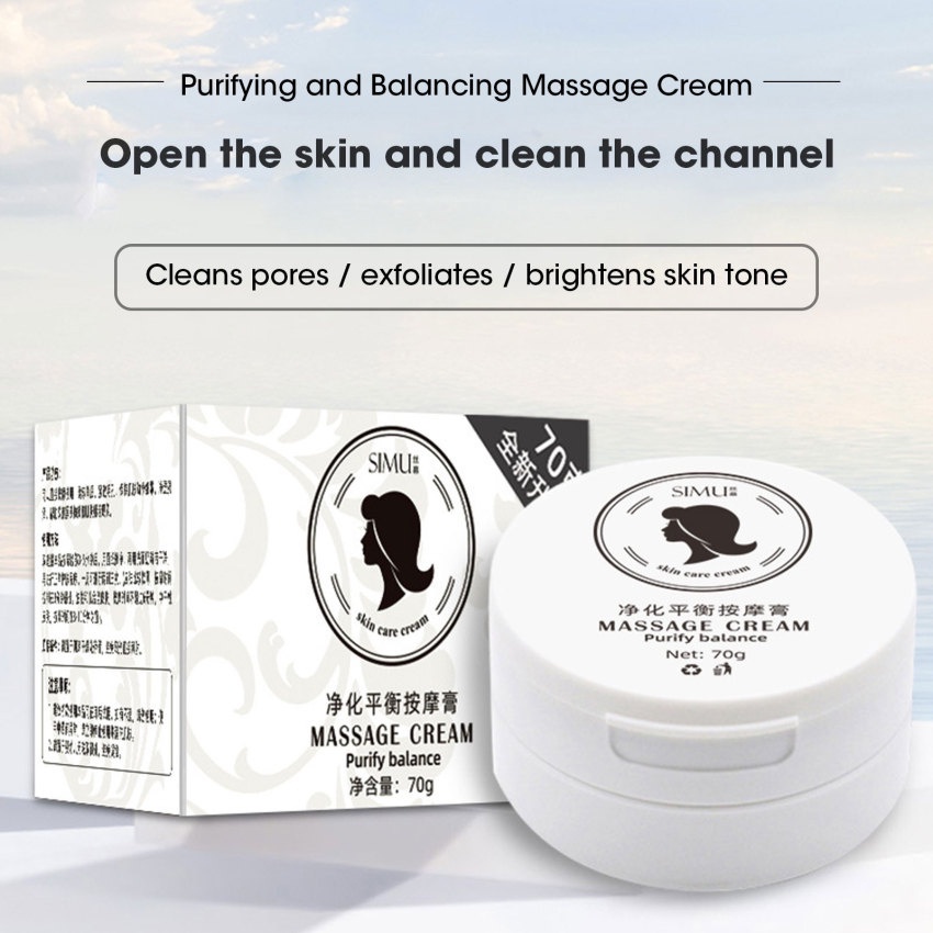 Jual Detox Cream SIMU 70g mengecilkan pori pelembab wajah, krim pijat ...