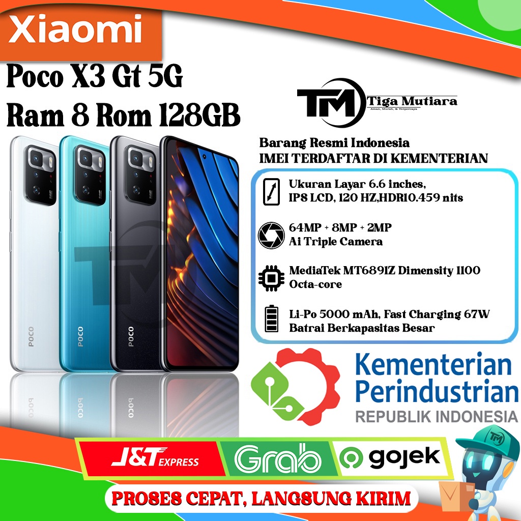 Jual Xiaomi Poco X3 GT 5G Ram 8 Rom 128GB | 256GB | Shopee Indonesia