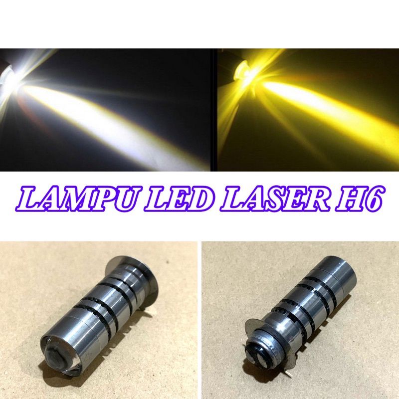 Jual Lampu LED H6 LASER hi Lo beam 2 warna Arus AC DC bebek matic ...
