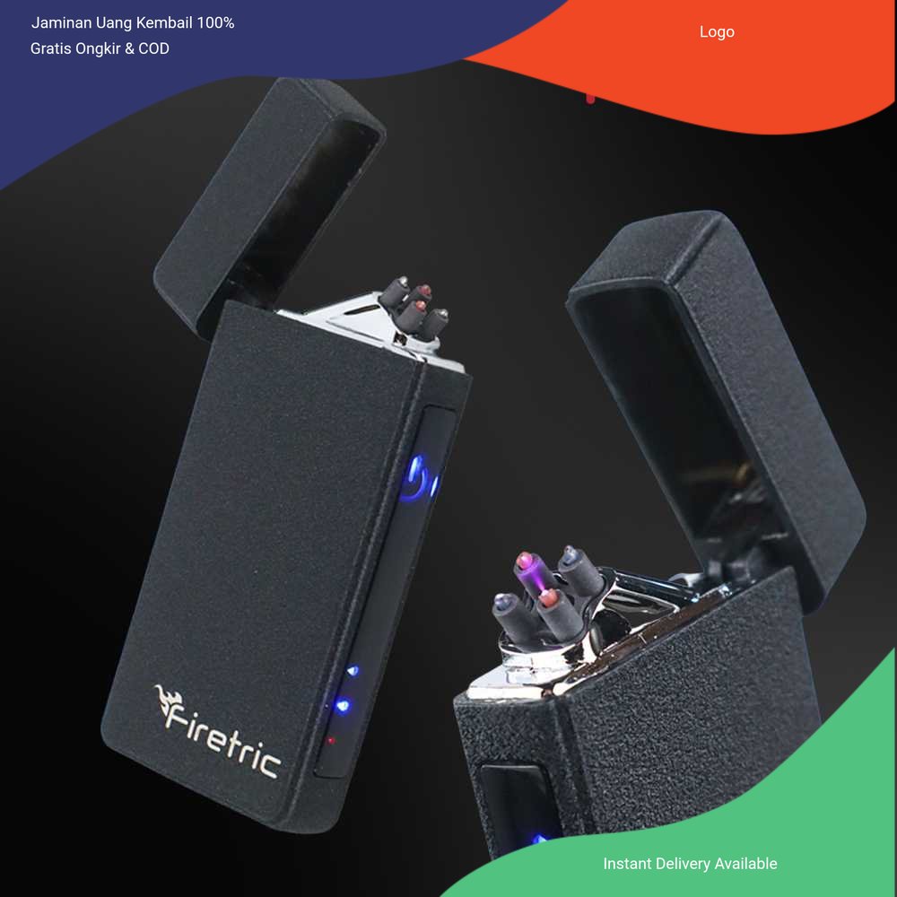 Jual Firetric Korek Api Elektrik Double Pulse Plasma Arc Lighter - HY ...