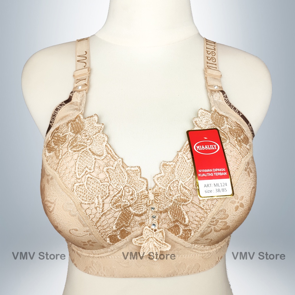 Jual Bra Jumbo Misslily ML 124 Cup C Tanpa Kawat Kait 3 Bra Big Size ...