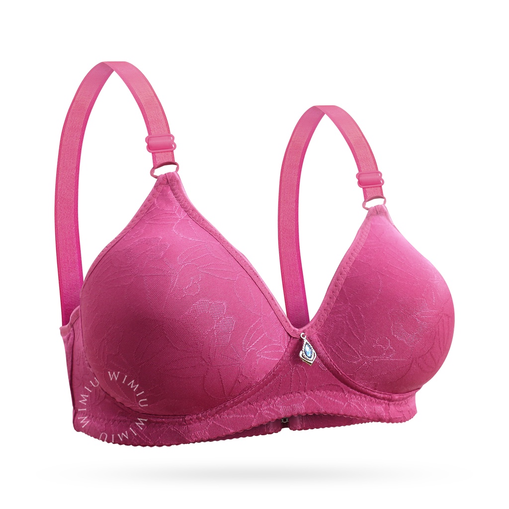Jual Wimiu BH Bra Wanita BH Tanpa Kawat Busa Tipis Motif Garis Jaring ...