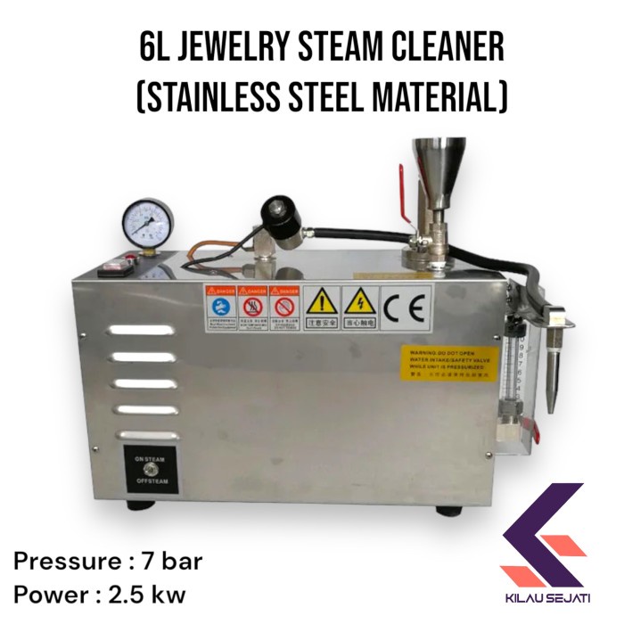 Jual Heavy Duty 6L Jewelry Steam Cleaner Machine (Stainless Steel ...