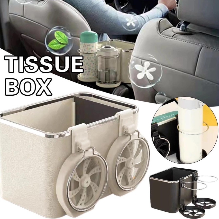 Jual HBS Tempat Tisu Mobil Serbaguna Storage Box Car Kotak Botol Tissue ...