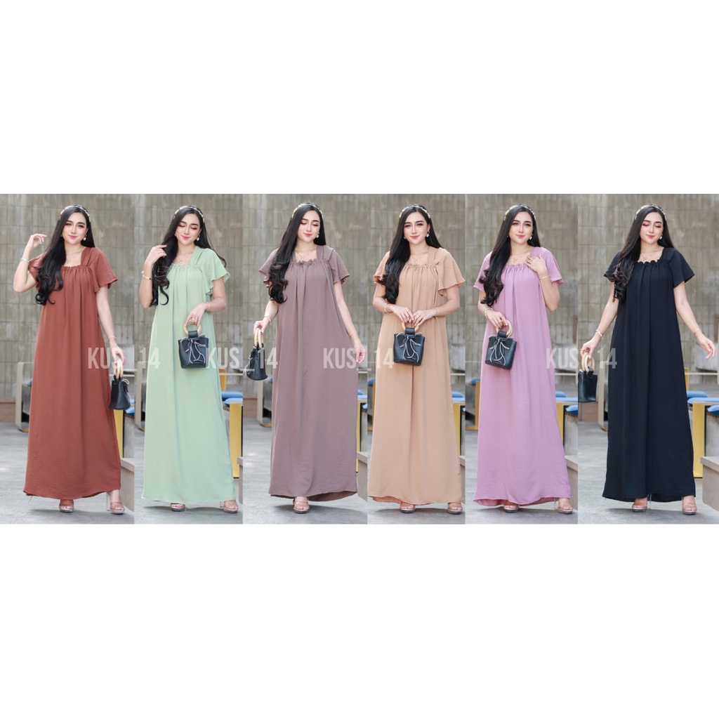 Jual DASTER CRINKLE LAURA LONG DRESS BEST SELLER | Shopee Indonesia