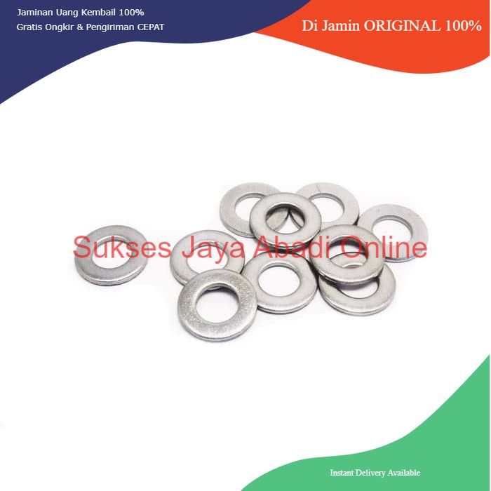 Jual RING PLAT / WASHER PLAT PUTIH M5 | Shopee Indonesia