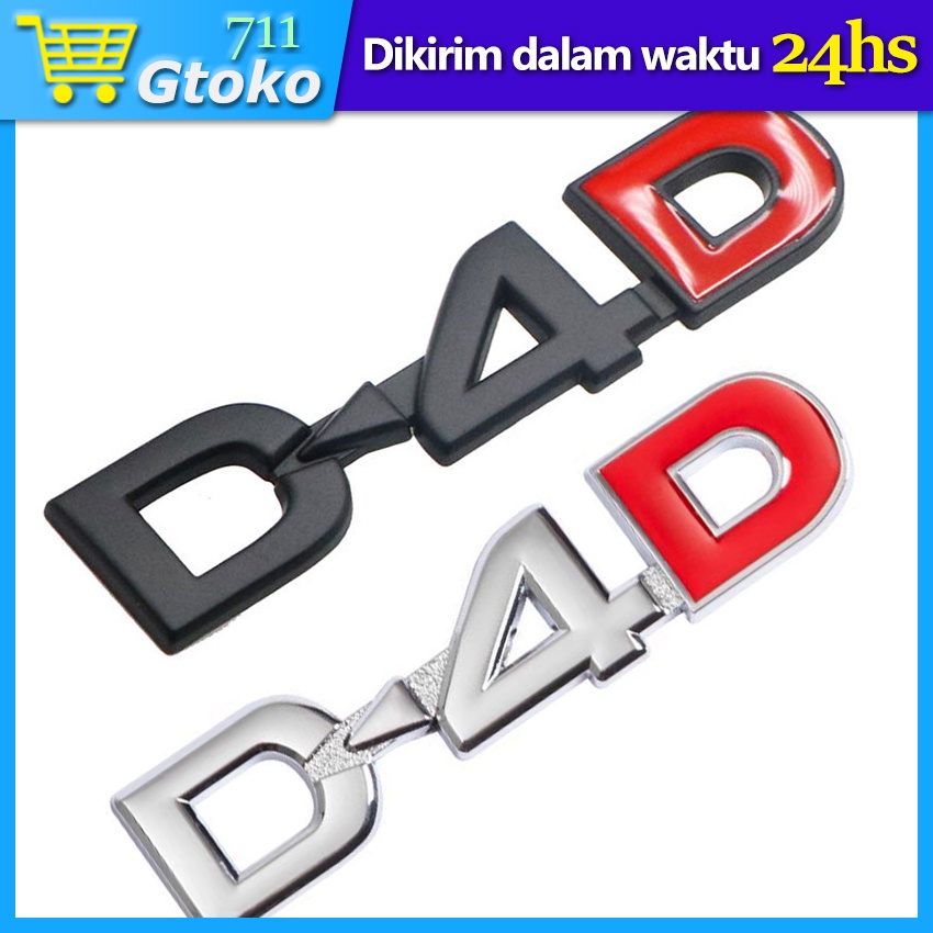 Jual Emblem Logo D4D Mobil 3D Metal Stiker Toyota Fortuner Innova Hilux ...