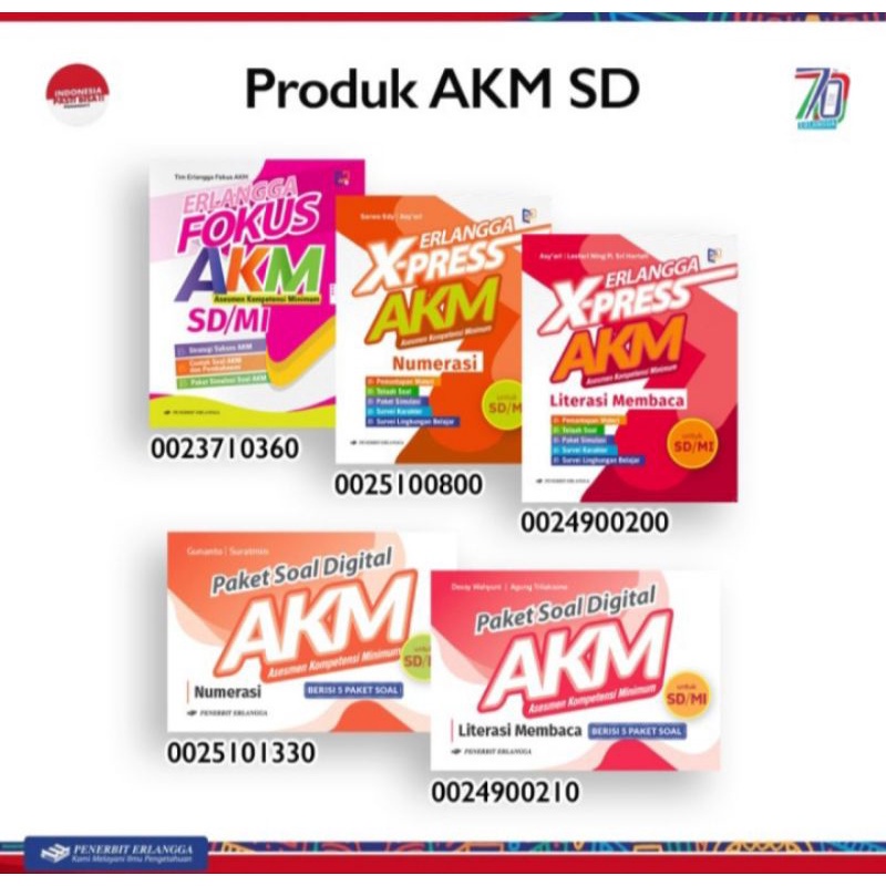 Jual Latihan Soal AKM SD Fokus X-Press Digital Penerbit Erlangga ...
