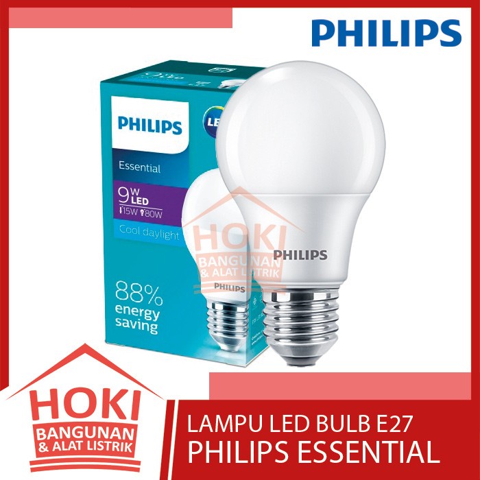 Jual LAMPU LED PHILIPS ESSENTIAL - Putih Bohlam E27 CDL 3W 5W 7W 9W 11W 13W 15W ( 3 5 7 9 11 13 ...