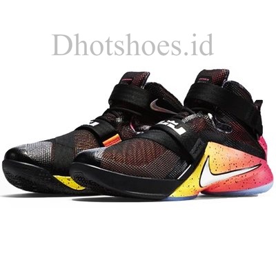 Jual Sepatu Lebron Zoom Soldier 9 Limited Black Bright Citrun High ...