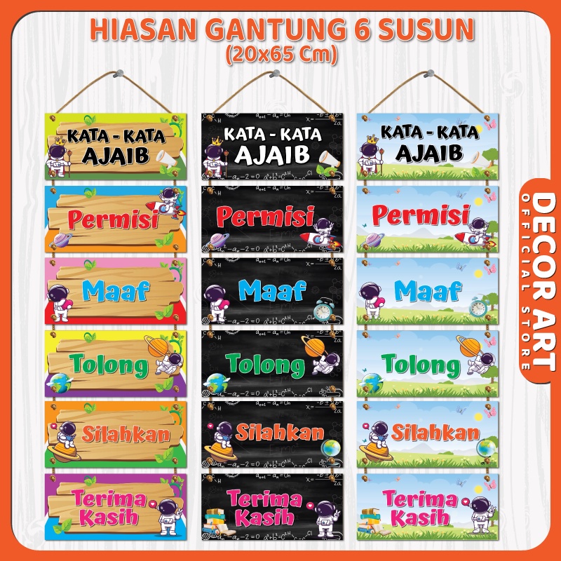 Jual Dekorasi Kelas Siap Pasang Tema Kata Kata Ajaib Model Susun ...