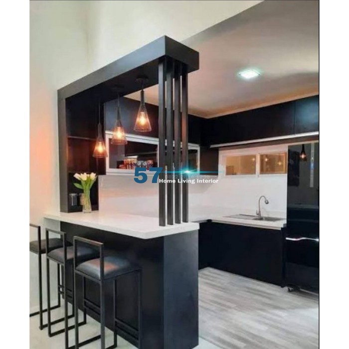 Jual Kitchen Set Dan Meja Bar Minimalis Serbaguna Bahan Plywood HPL ...