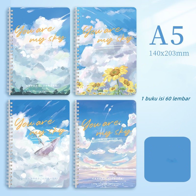 Jual COD(PART 1) Buku Tulis A5 /Notebook A5/Buku Tulis Sekolah isi 60 ...