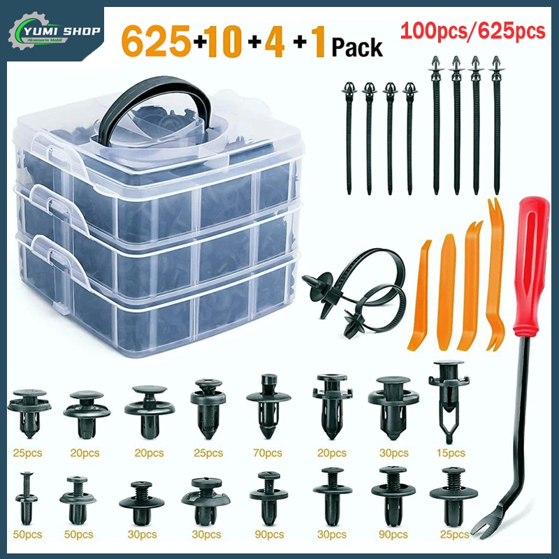 Jual Baut Rivet Mobil/100PCS/625PCS/Klip Mobil Hibrida/Universal Klip ...