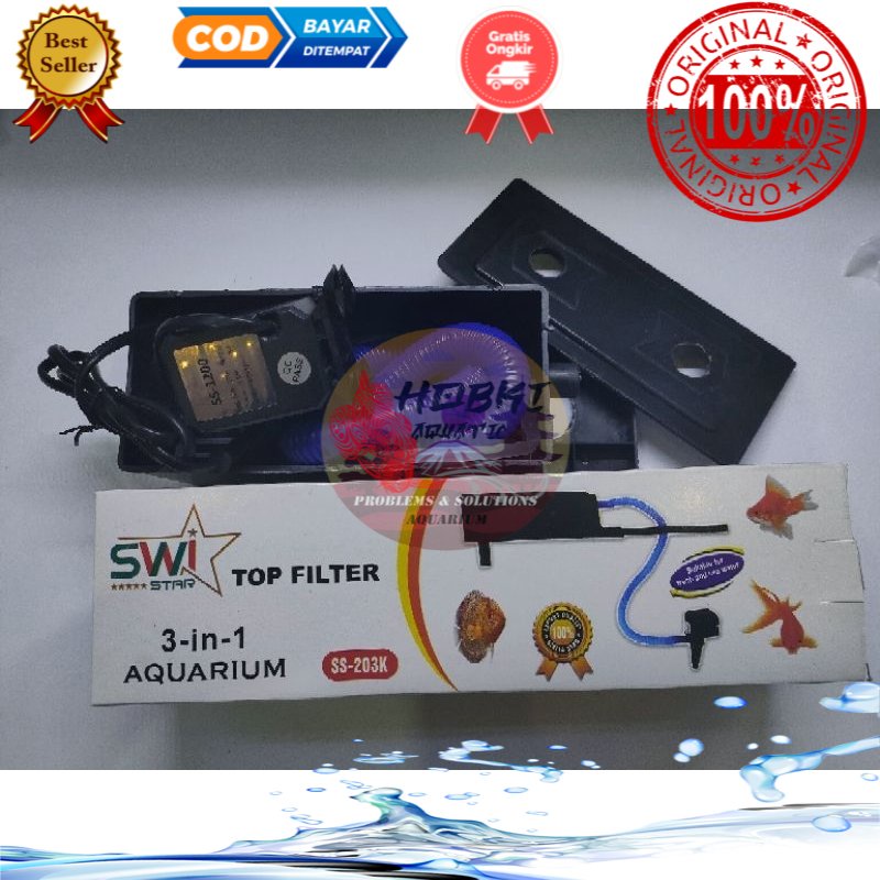 Jual Pompa Aquarium Box Filter Lengkap Top Filter SWI Star SS-303K ...