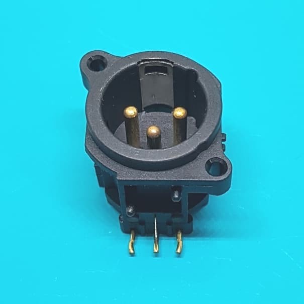 Jual Socket Canon Male XLR Gold Plated 4Pin Horisontal Tancap PCB ...