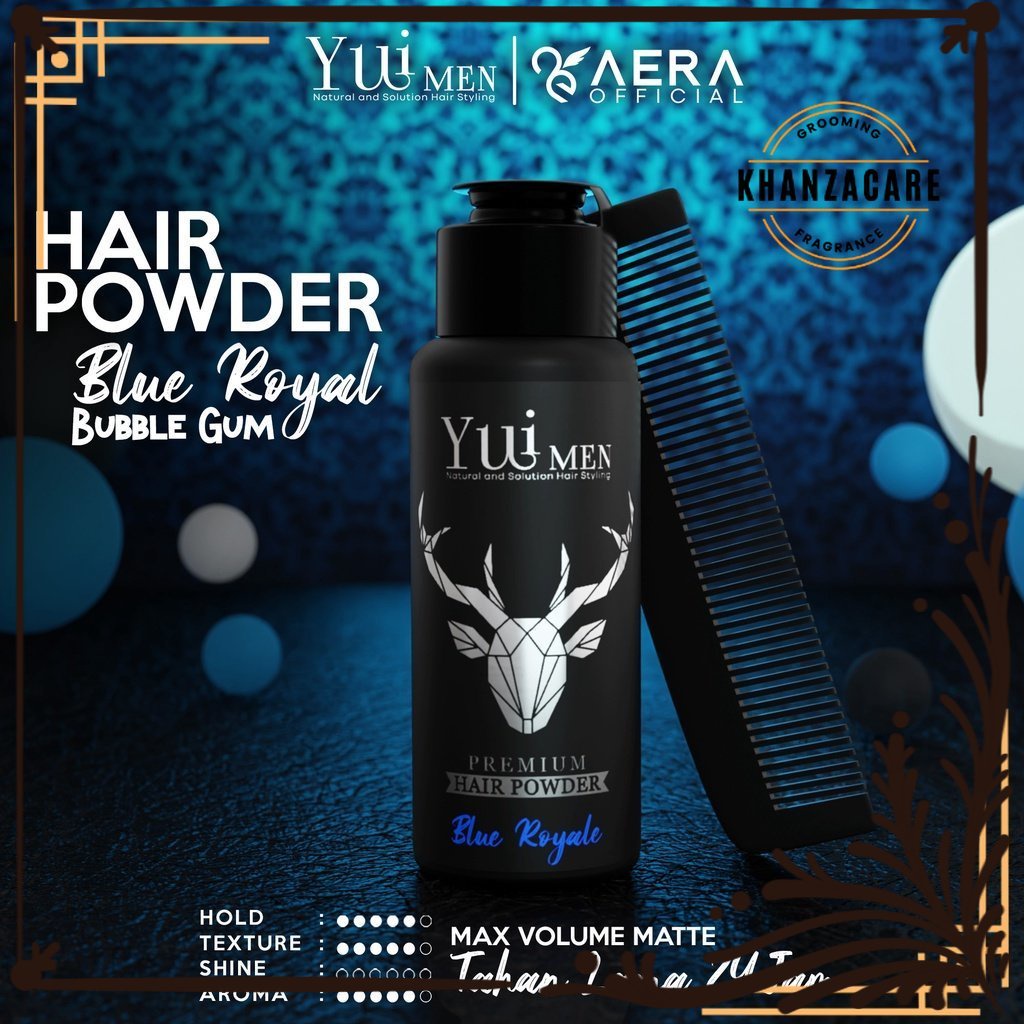 Jual Yuimen Hair Powder Premium Aroma Bubble Gum Gratis Sisir Pomade ...
