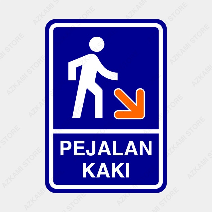 Jual Rambu Jalur Khusus Pejalan Kaki 45cm x 30 cm plat akrilik | Shopee ...