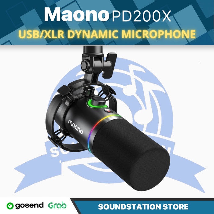 Jual MAONO PD200X USB / XLR Dynamic Microphone | Gaming Podcast PD200 ...