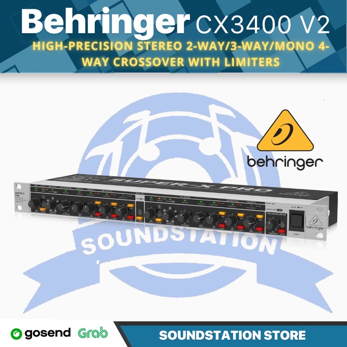 Jual BEHRINGER SUPER-X PRO CX3400 V2 2 / 3 / Mono 4 Way Crossover ...