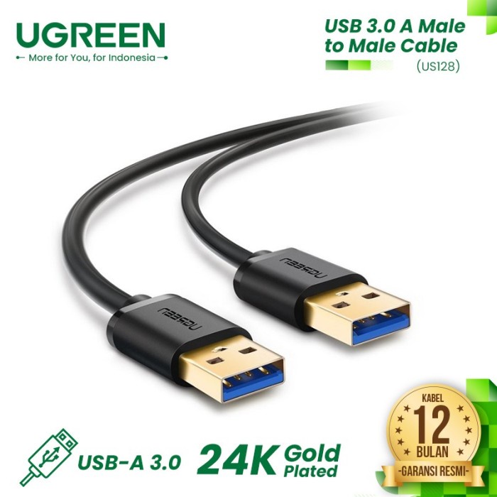 Jual UGREEN Kabel Extension USB Type A 3.0 Male to A Male 1M 2M 50cm ...