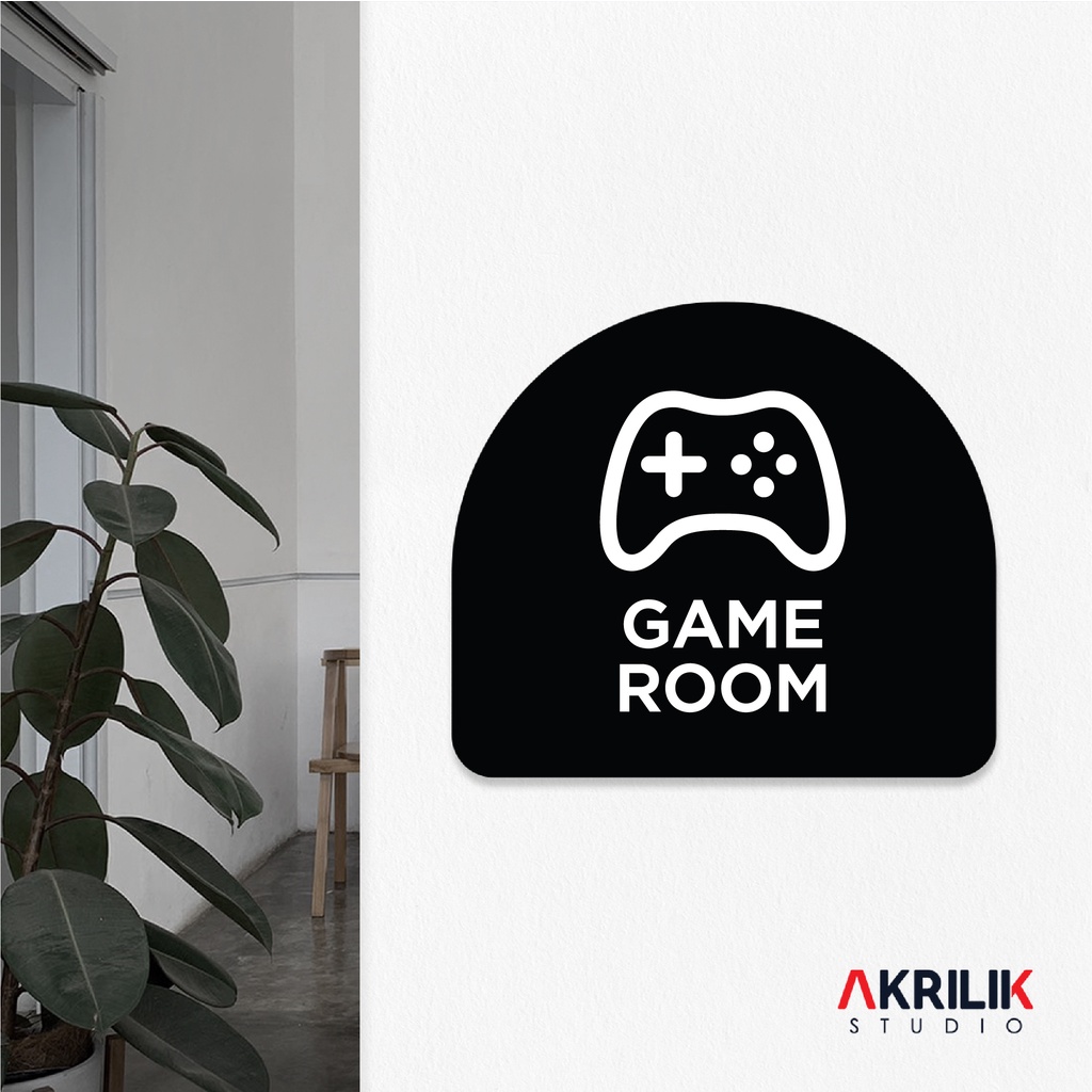 Jual Sign Board Akrilik Game Room Papan Acrylic Signage Tempel Dinding ...