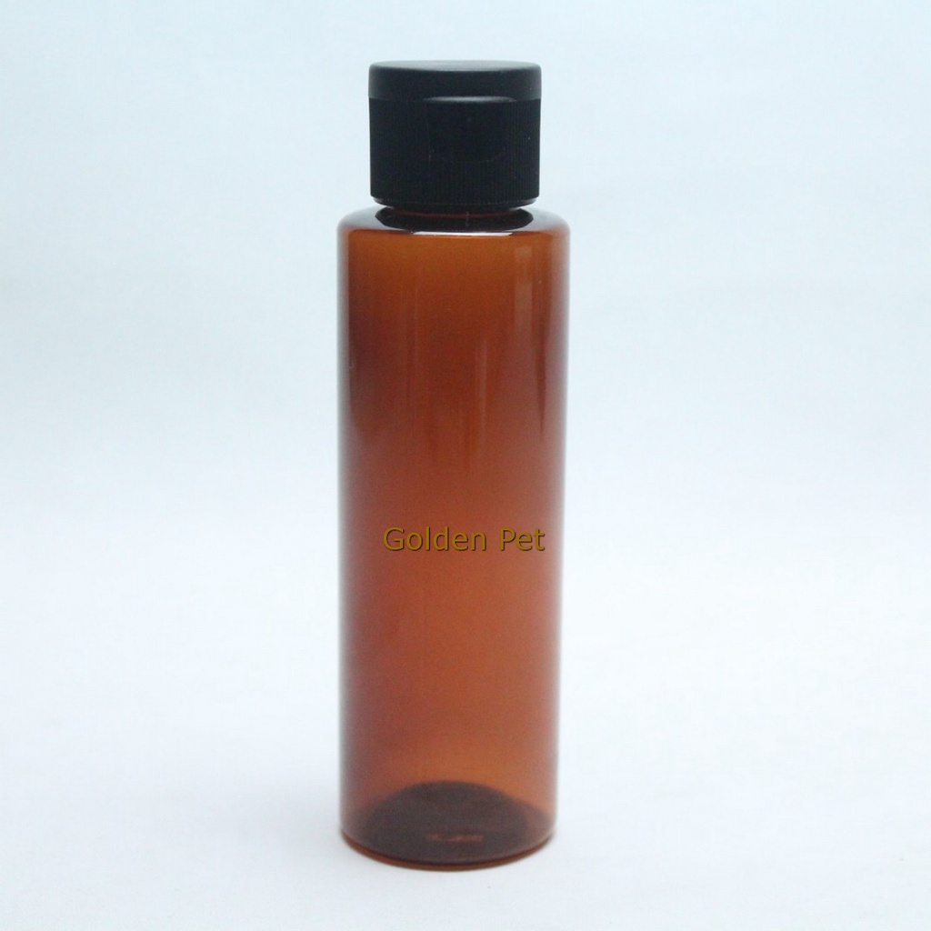 Jual Botol Pet 100 Ml Rf Panjang Coklat Transparan Tutup Fliptop Standar / Botol Pet / Botol ...