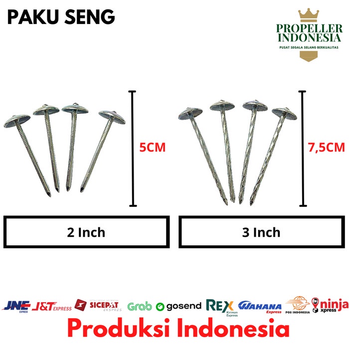 Jual Paku Seng Payung Ulir Paku Asbes Roofing Atap 2Inch 3Inch | Shopee ...