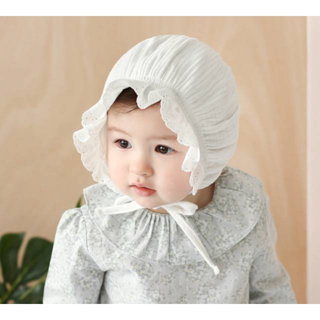 Jual CHUBBI 14 Topi Bonnet Anak Perempuan Katun Polos | Shopee Indonesia