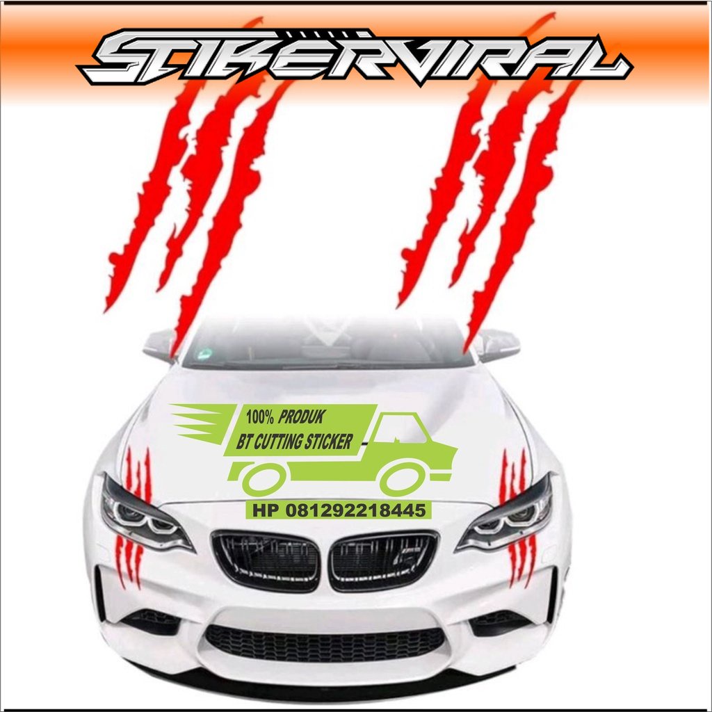 Jual stiker mobil stiker mobil model cakar stiker cakar stiker lampu ...