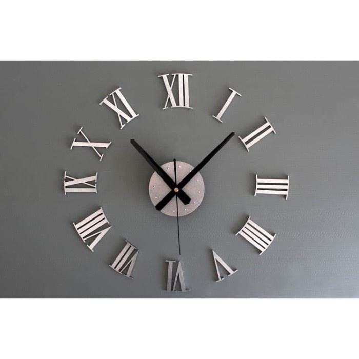 Jual Jam Romawi 3D Giant Wall Clock DIY 60cm | Shopee Indonesia