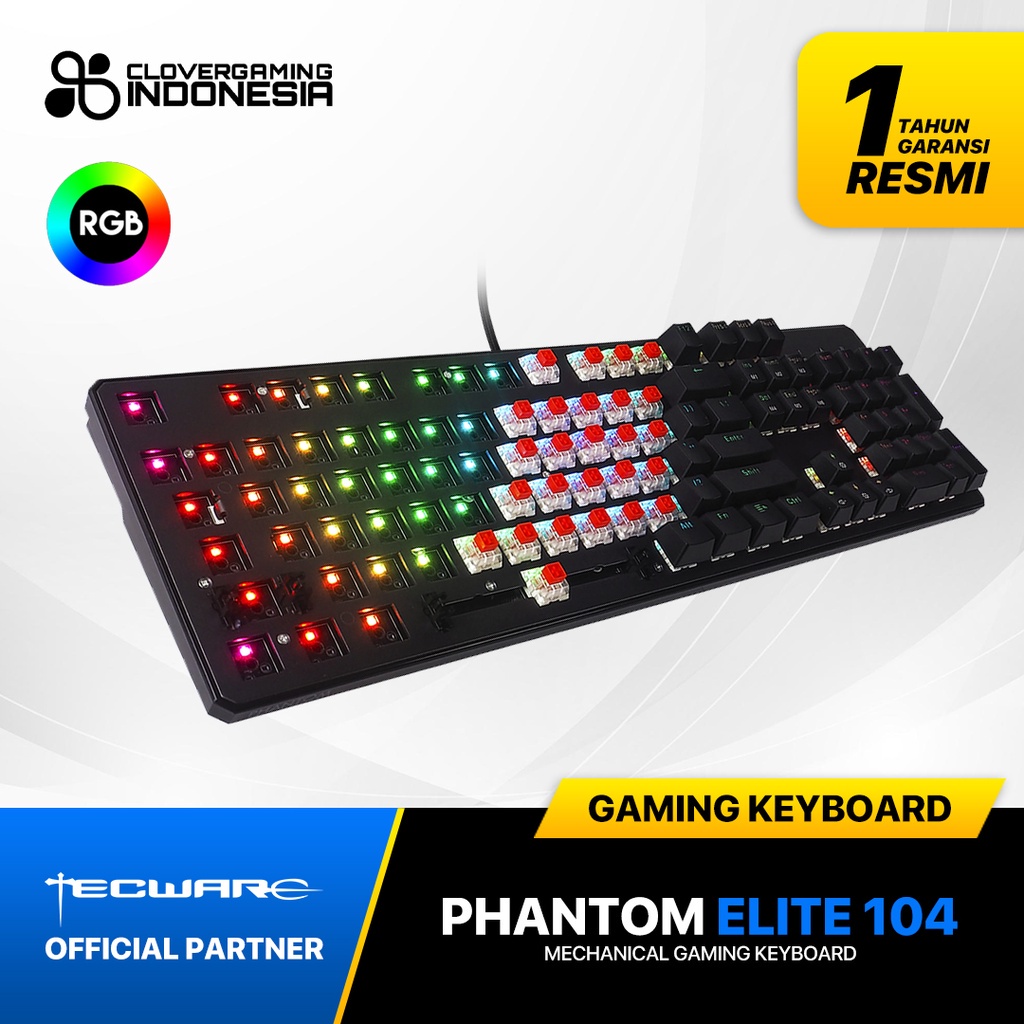 Jual Tecware Phantom Elite RGB - Gateron Switch Mechanical Gaming ...