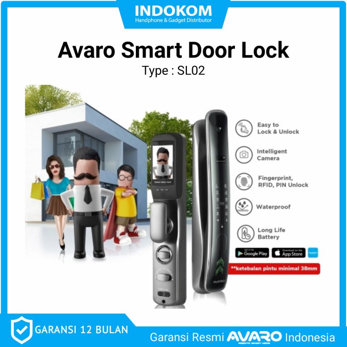 Jual Avaro Smart Door Lock Digital Handle Kunci Pintu SL02 | Shopee Indonesia