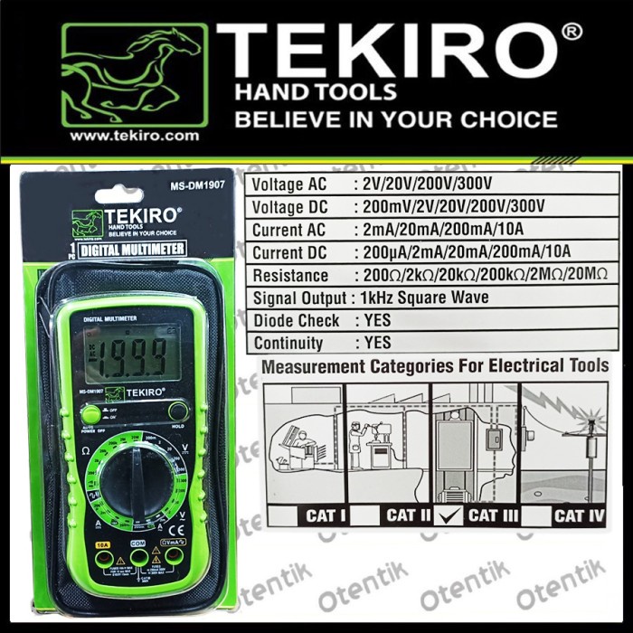 Jual TEKIRO MULTIMETER DIGITAL - MULTITESTER AVOMETER - MULTI TESTER ...