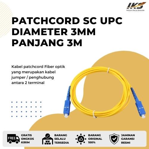 Jual Patchcord SC UPC Kabel Fiber Optik Patch Cord Diameter 3mm ...