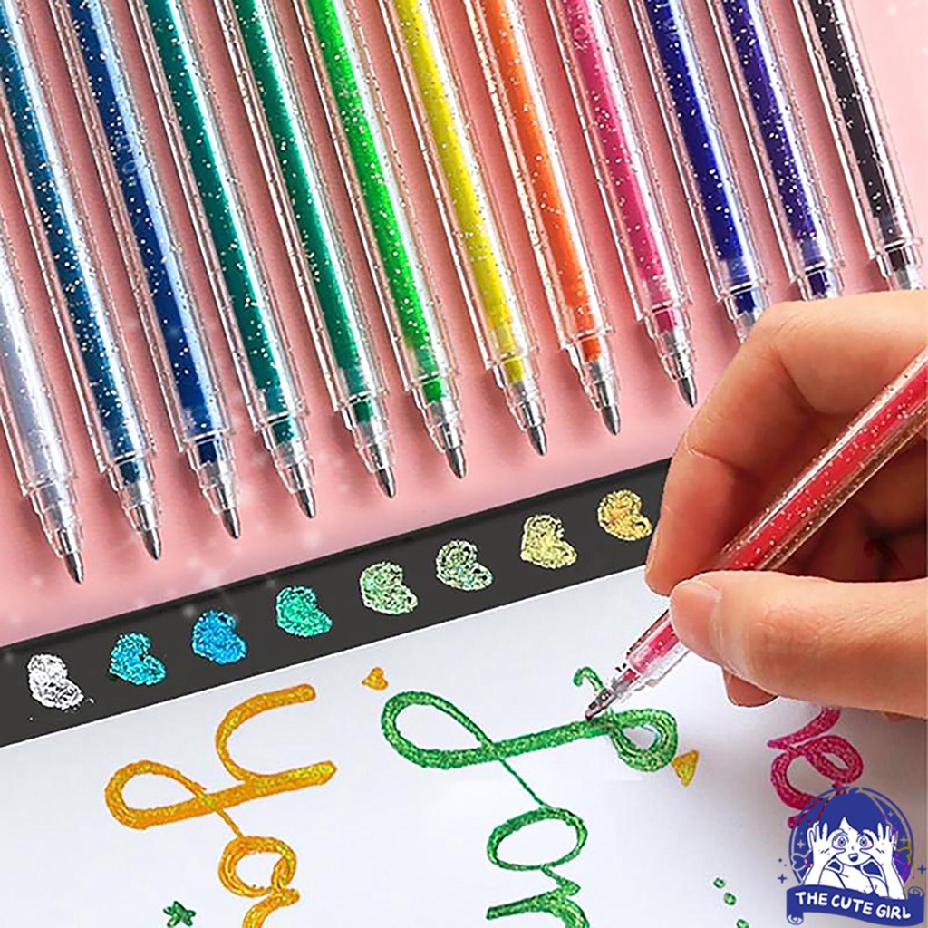 Jual Pulpen gel shiny color Pena warna warni glitter - Stazionario ...