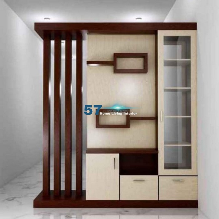 Jual Lemari Penyekat Pemisah Partisi Minimalis Bahan Plywood HPL ...