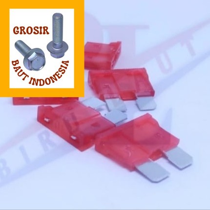 Jual GB Sekring tancap 10A besar / sikring Tancap 10A/ Fuse DX besar ...