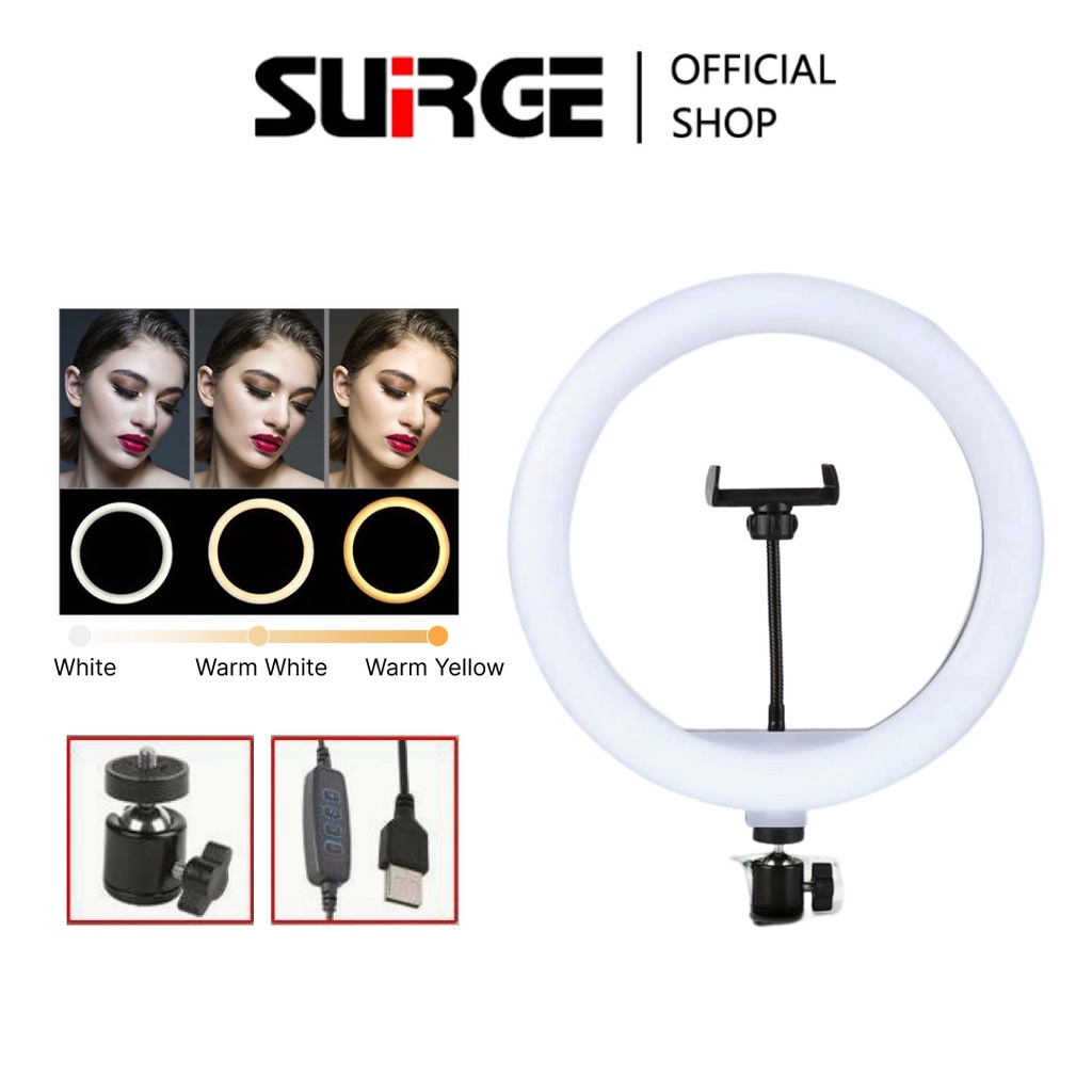 Jual SUIRGE LED Ring Light Selfie Fill-in Lighting Studio Dimmable ...