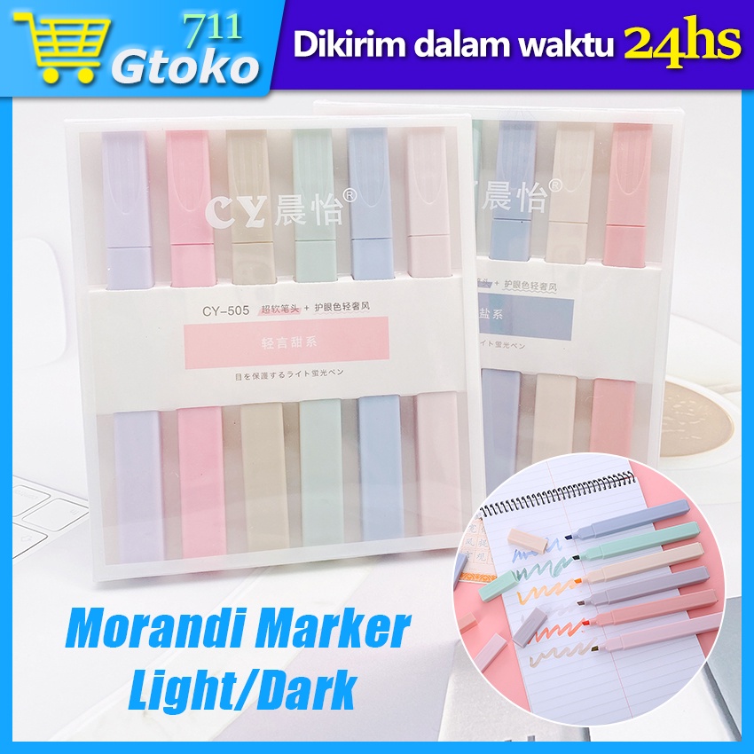 Jual Highlighter Morandi Set Marker Pen Art Painting Colour Spidol ...