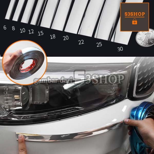 Jual List Chrome Mobil Lis Chrome Mobil List Moulding Bumper Body 5 ...