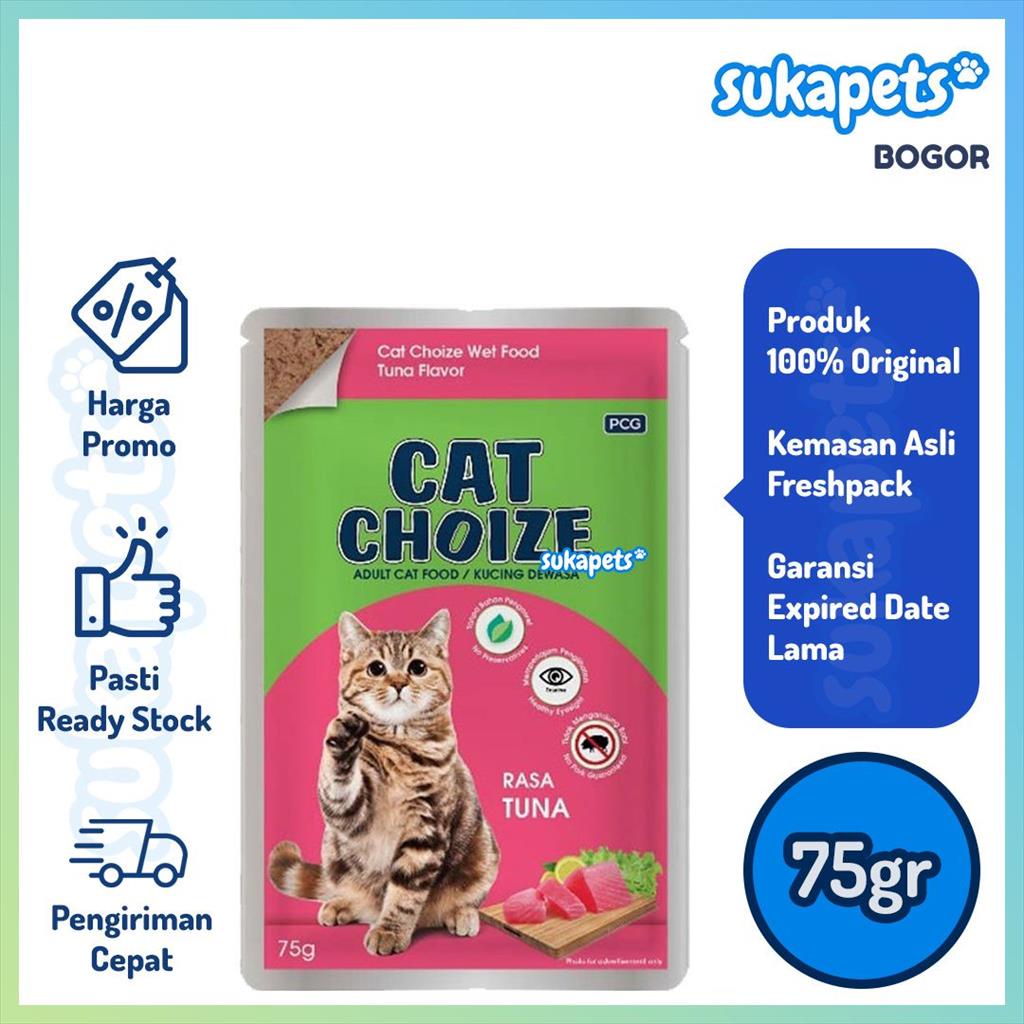 Jual Cat Choize Pouch Makanan Kucing Basah Rasa Tuna 75gr | Shopee ...