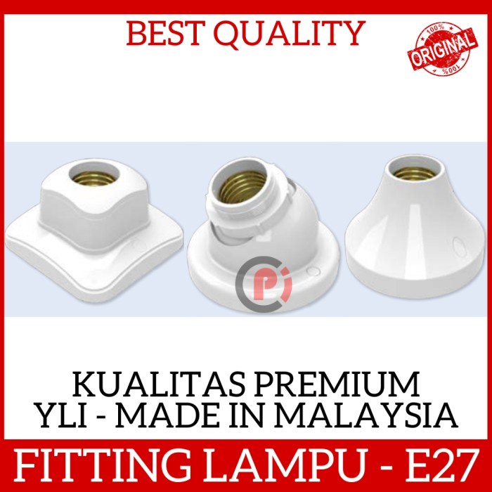 Jual YLI Fitting Fiting Piting Lampu E27 Model Tempel Plafon Kualitas ...